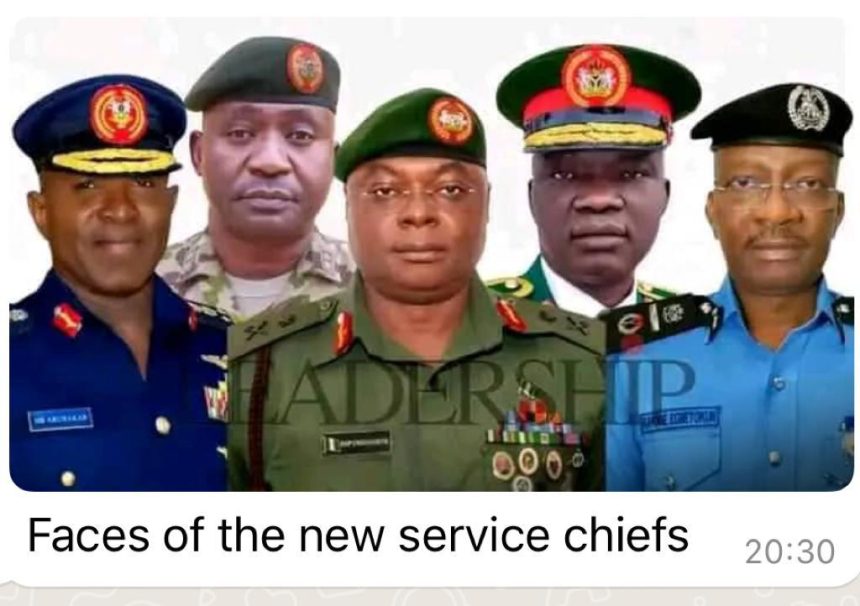 View faces of new service chiefs and their zones - Naija police & You